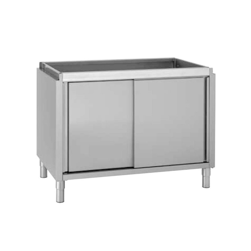 Meuble inox sans dessus L.1400 x l.700 x H.880 mm - Tournus 844363 - Reconditionné Parfait état ...