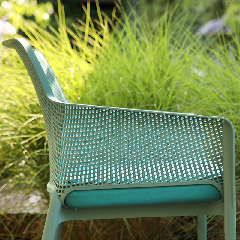 Fauteuil NET RELAX en polypropylène empilable - Vert d'eau