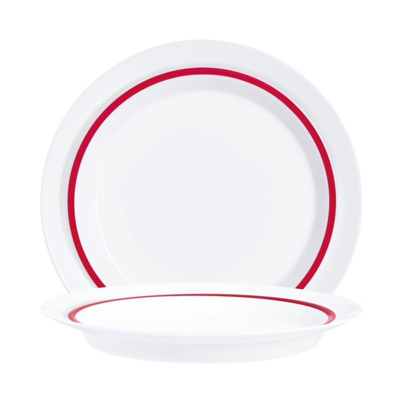 Assiette plate ø 23 cm Autonomy - Verre trempé rouge | BOS-Equipement
