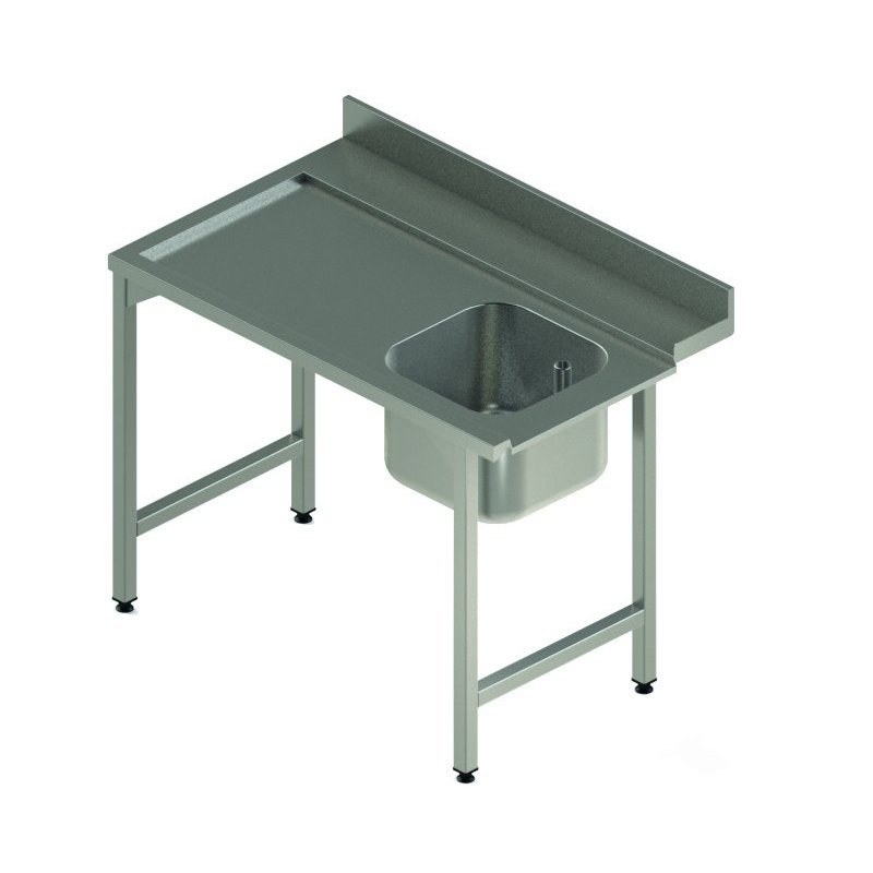 Table de laverie à glissement avec plage 1100x760x830/890 mm - Bac ...
