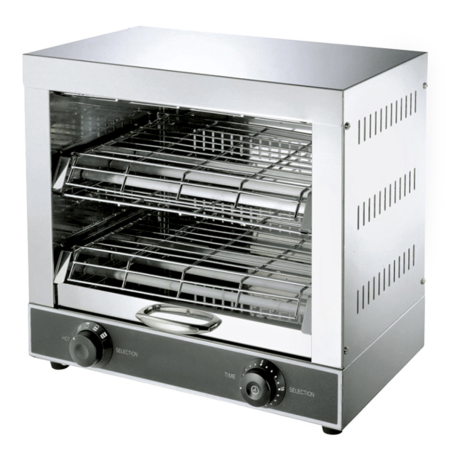Toaster - 2 niveaux - 3kW - 230V mono - 440x245x400 mm