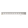 Barre à bon porte-fiche 13 pinces à ressorts inox 100cm