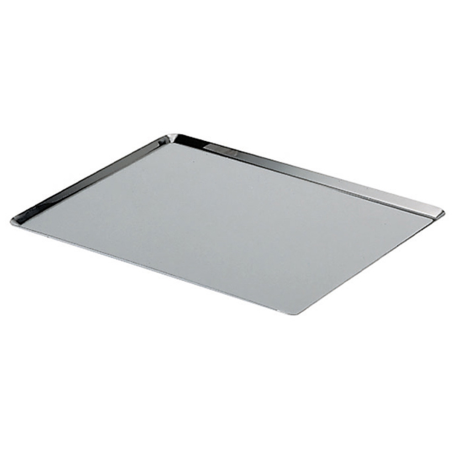 Plaque inox 530x325mm forte épaisseur bords pincés