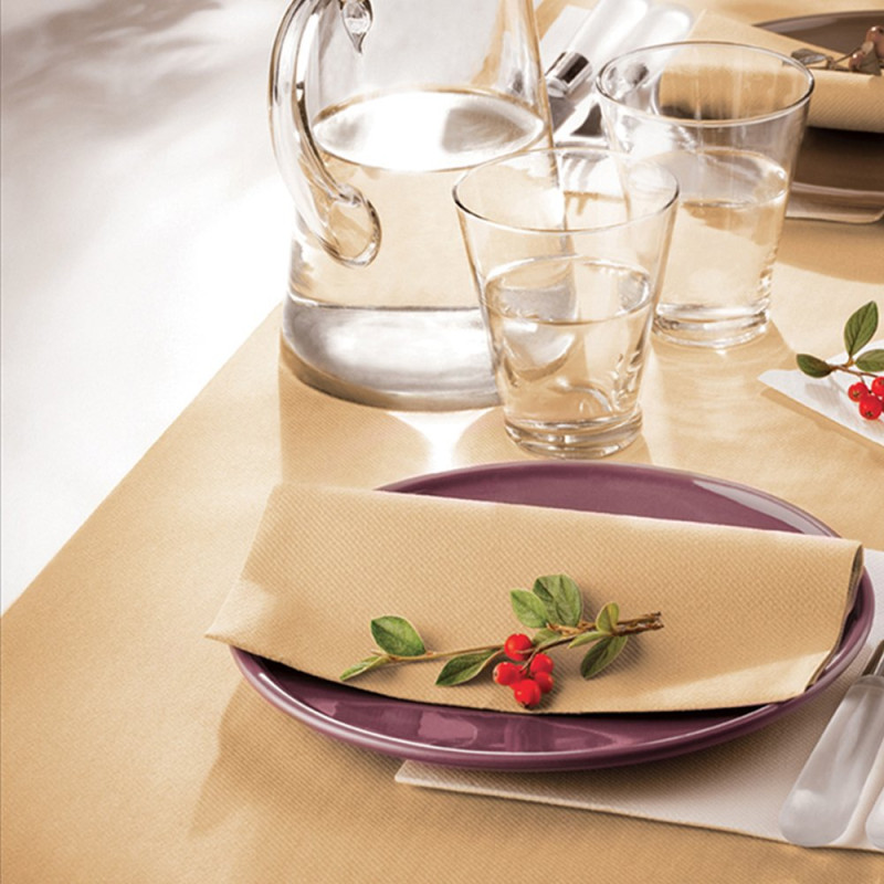 Set de table papier Airlaid 30x40 cm Tango toucher textile noir - 250 ...